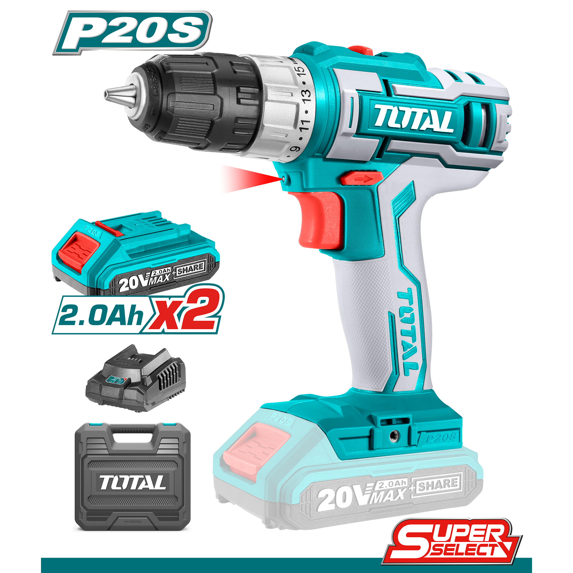 Total Tools Lithium-Ion Cordless Drill 20V (TDLI200215) – Total Tools Namibia