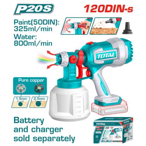 Total Tools Cordless spray gun (TSGLI2004) – Total Tools Namibia