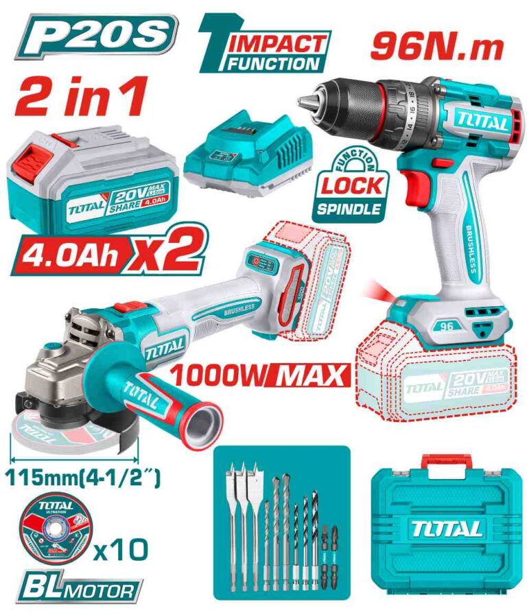 Total Tools Cordless 2 pcs combo kit (TOSLI241298) – Total Tools Namibia